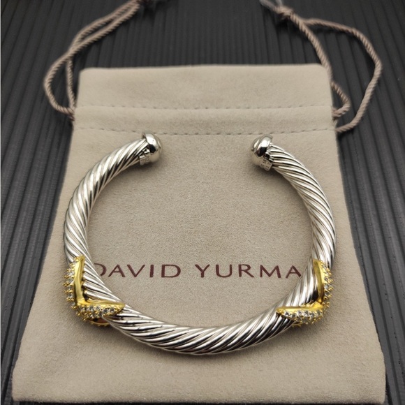 David Yurman | Jewelry | David Yurman Silver Bracelet With Gold Accents ...